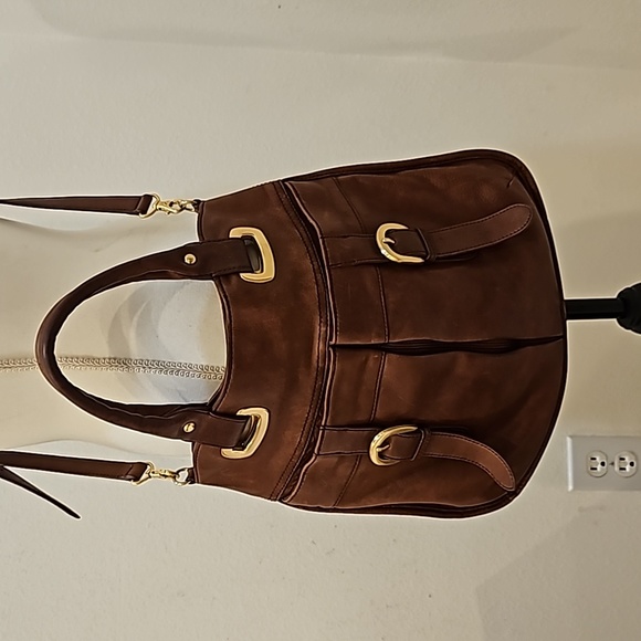 Talbots | Bags | Talbots Soft Leather Big Crossbody Handbag Brown ...